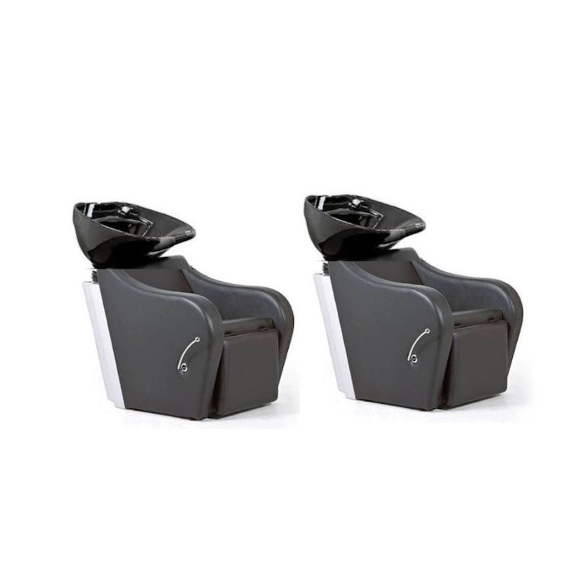 Lavacabezas Adonis doble con cerámica negra + distanciador y apoya ...